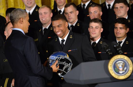 President Barack Obama Given Helmet By Editorial Stock Photo - Stock ...
