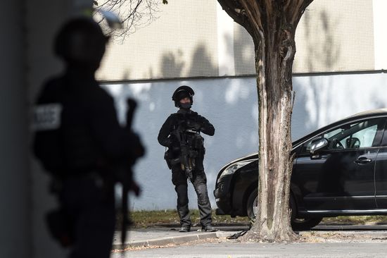 French Raid Special Unit Stand Outside Editorial Stock Photo - Stock ...