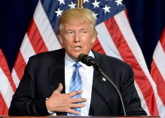 Donald Trump Talks About His Ten Editorial Stock Photo - Stock Image ...