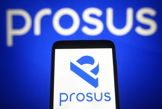 This Photo Illustration Prosus Logo Seen Editorial Stock Photo - Stock ...