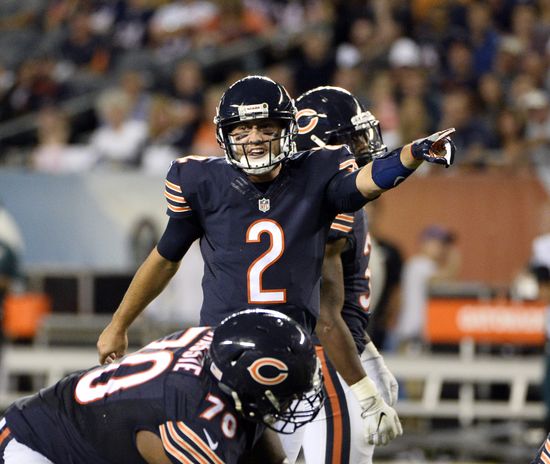 Chicago Bears Quarterback Brian Hoyer Signals Editorial Stock Photo ...