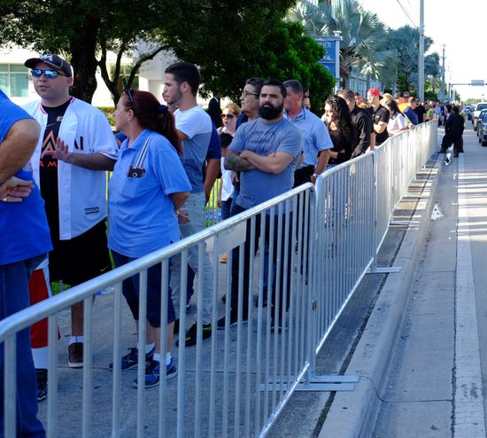 Miami Marlins Fans Seen Waiting On Editorial Stock Photo - Stock Image ...