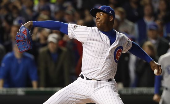 Chicago Cubs Relief Pitcher Aroldis Chapman Editorial Stock Photo ...
