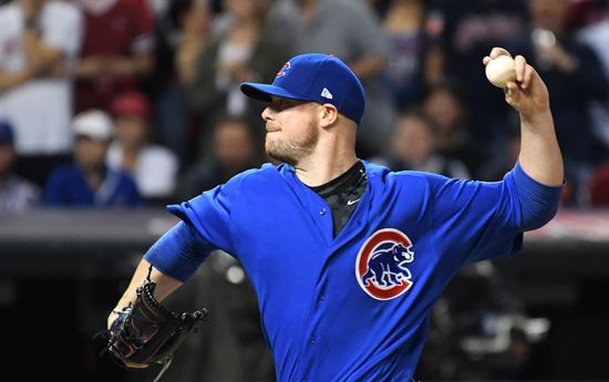 Chicago Cubs Pitcher Jon Lester Delivers Editorial Stock Photo - Stock ...