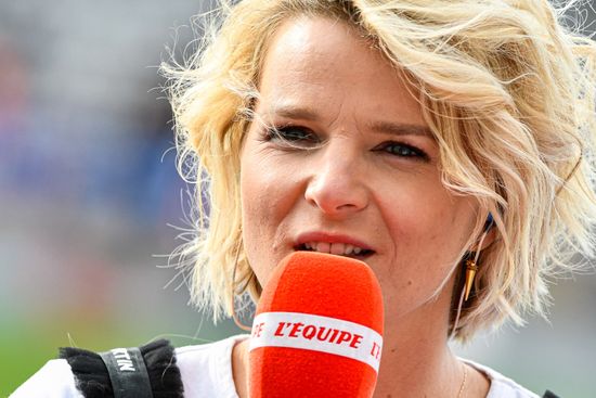 French Tv Journalist La Chaine Lequipe Editorial Stock Photo - Stock ...