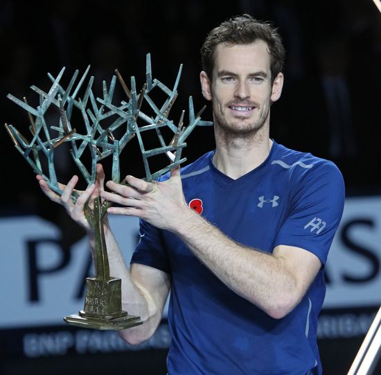 Briton Andy Murray Holds Championship Trophy Editorial Stock Photo ...