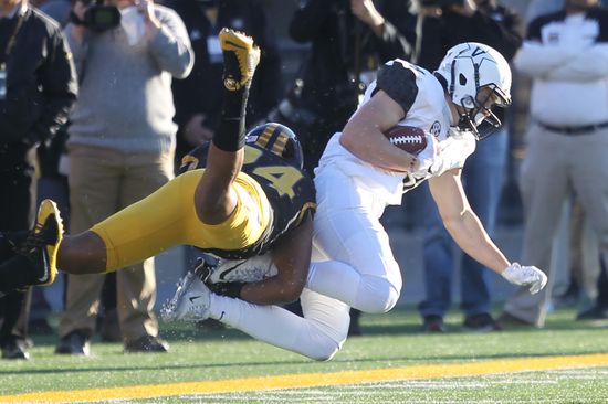 Missouris Terez Hall Makes Tackle On Editorial Stock Photo - Stock ...