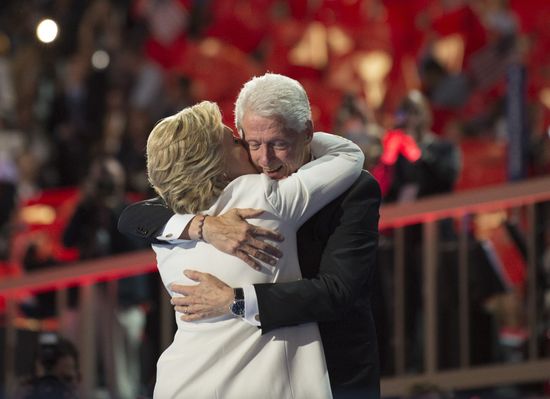 Hillary Hugs Bill Clinton After Her Editorial Stock Photo - Stock Image ...
