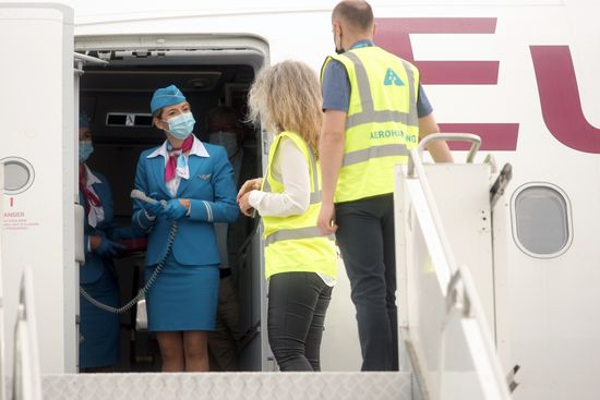 Flight Attendants Eurowings Airbus A319 Flight Editorial Stock Photo ...