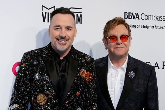 Elton John Partner David Furnish Arrive Editorial Stock Photo - Stock ...