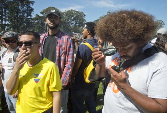 Participant Uses Sun Ignite His Pipe Editorial Stock Photo - Stock ...