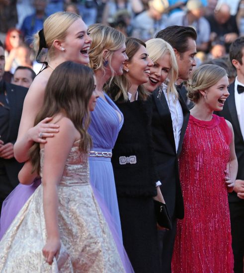 L R Angousie Rice Elle Fanning Editorial Stock Photo - Stock Image ...