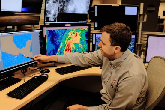 Eric Peake Hurricane Specialist Points Area Editorial Stock Photo ...