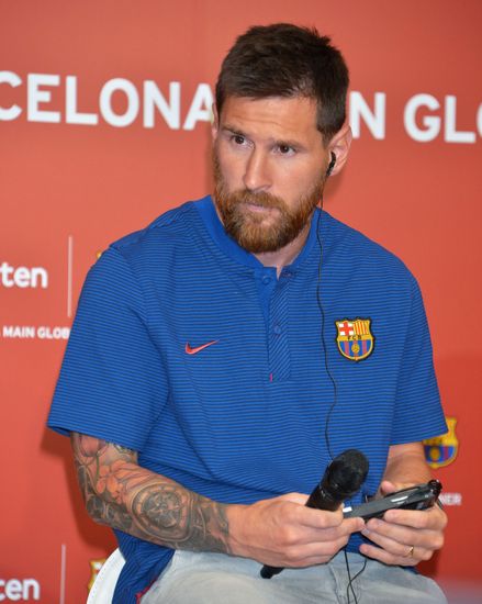 Lionel Messi Attends Press Conference Rakuten Editorial Stock Photo ...