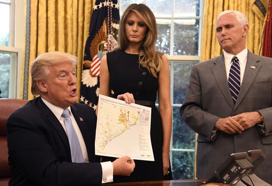 President Donald Trump Displays Map Texas Editorial Stock Photo - Stock ...