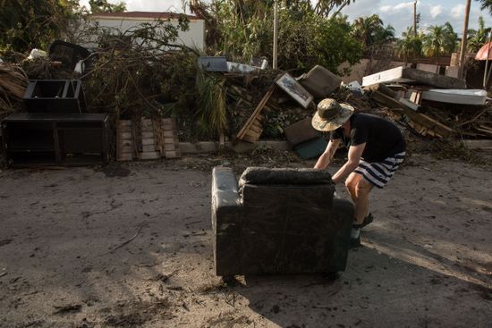 Mark Grafton Drags Damaged Chair Flooded Editorial Stock Photo - Stock ...