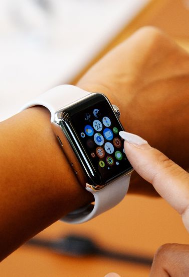 Customer Tries Out New Apple Watch Editorial Stock Photo - Stock Image ...