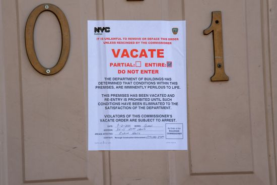 Vacate Sign Seen On Door House Editorial Stock Photo - Stock Image ...