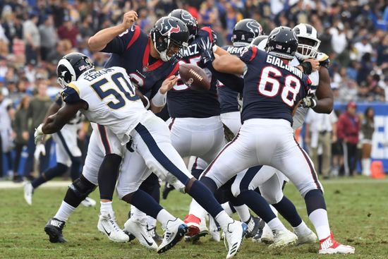 Texans Quarterback Tom Savage Fumbles After Editorial Stock Photo ...