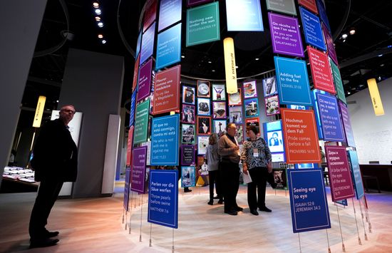 Visitors Walk Through Exhibit During Preview Editorial Stock Photo ...