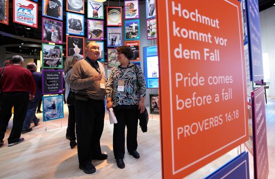 Visitors Walk Through Exhibit During Preview Editorial Stock Photo ...