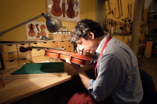 Luthier Work His Workshop Luthier Craftsperson Editorial Stock Photo ...
