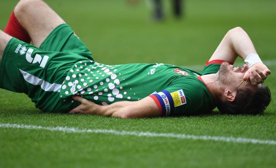 Stephen Ward Walsall Lies Injured On Editorial Stock Photo - Stock ...