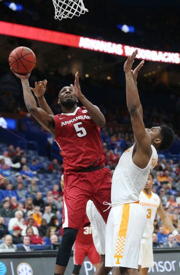 Arkansass Arlando Cook Gets Past Tennessee Editorial Stock Photo ...