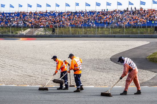 Atmosphere Track Marshalls Sweeping Gravel Off Editorial Stock Photo ...
