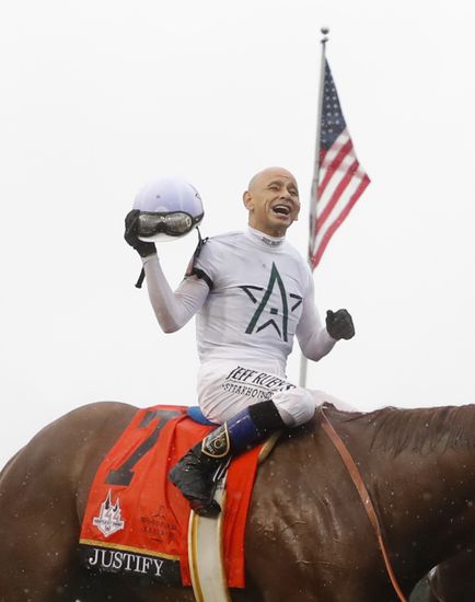 Jockey Mike Smith Aboard Justify L Editorial Stock Photo - Stock Image ...