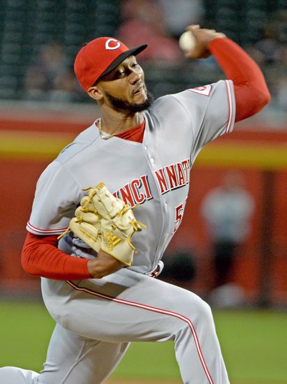 Cincinnati Reds Pitcher Amir Garrett Delivers Editorial Stock Photo ...