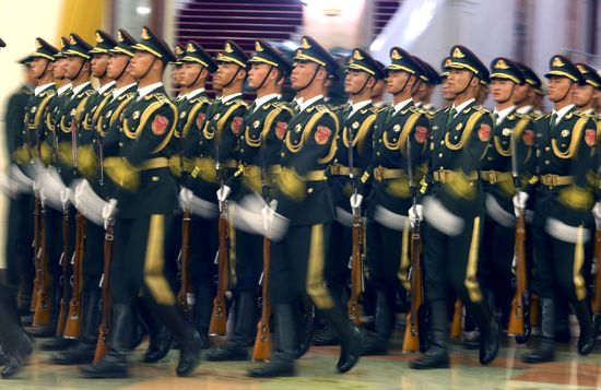 Peoples Liberation Army Pla Soldiers Arrive Editorial Stock Photo ...