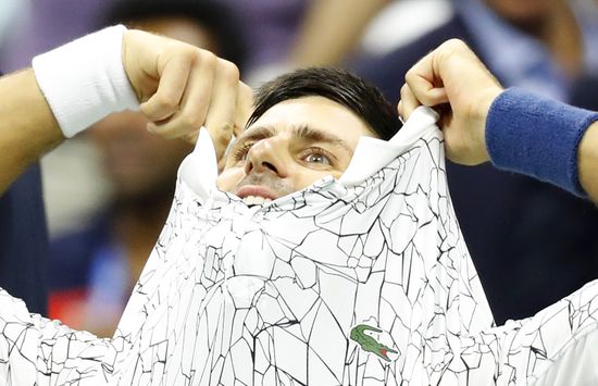 Novak Djokovic Serbia Smiles He Changes Editorial Stock Photo - Stock ...