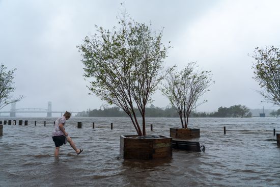 Local Resident Plays Water Flooded Waters Editorial Stock Photo - Stock ...