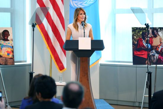 First Lady Melania Trump Speaks Breakfast Editorial Stock Photo - Stock ...