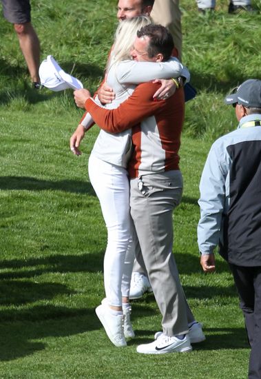 Paul Casey Gets Hug Wife Pollyanna Editorial Stock Photo - Stock Image ...