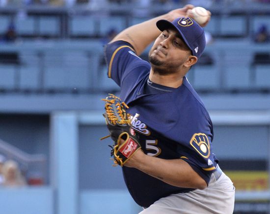 Milwaukee Brewers Starting Pitcher Jhoulys Chacin Editorial Stock Photo ...