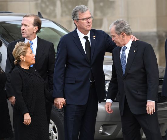 Jeb Bush Puts Hand On Back Editorial Stock Photo - Stock Image ...