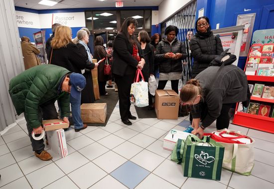 Customers Prepare Packages They Wait Line Editorial Stock Photo - Stock ...