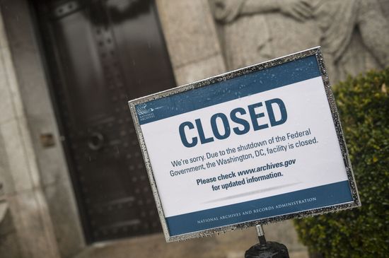 Closed Sign Seen Front National Archives Editorial Stock Photo - Stock ...