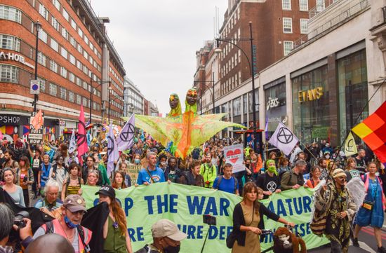 Protesters March Banners During Demonstration Oxford Editorial Stock ...