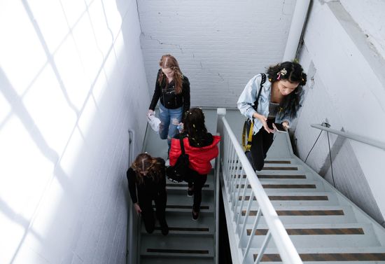 Models Climb Flight Stairs Arrive Runway Editorial Stock Photo - Stock ...