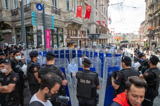 Riot Police Officers Block Hdp Mp Editorial Stock Photo - Stock Image ...