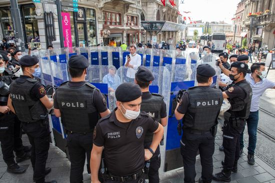 Riot Police Officers Block Hdp Mp Editorial Stock Photo - Stock Image ...
