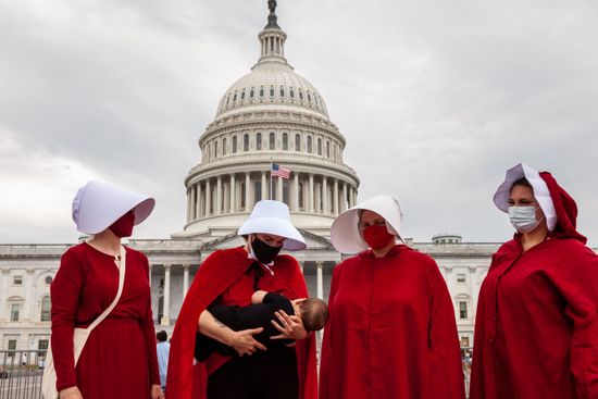 Prrotester Dressed Handmaid Handmaids Tale Nurses Editorial Stock Photo ...