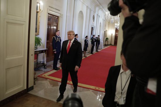 Us President Donald Trump Arrives Present Editorial Stock Photo - Stock ...