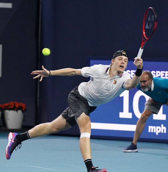 Denis Shapovalov Canada Hits Forehand Back Editorial Stock Photo - Stock Image | Shutterstock