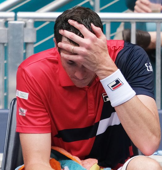 John Isner Usa Reacts Injury His Editorial Stock Photo - Stock Image ...