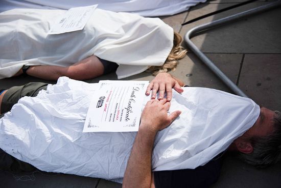 Activists Participate Diein While Laying Down Editorial Stock Photo ...