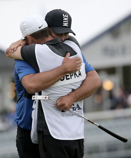 Brooks Koepka Hugs His Caddy After Editorial Stock Photo - Stock Image ...